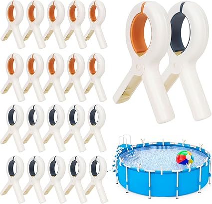 Amazon.com : Above Ground Pool Cover Clips - 20 Pcs 5.1 Inch Pool Cover ...