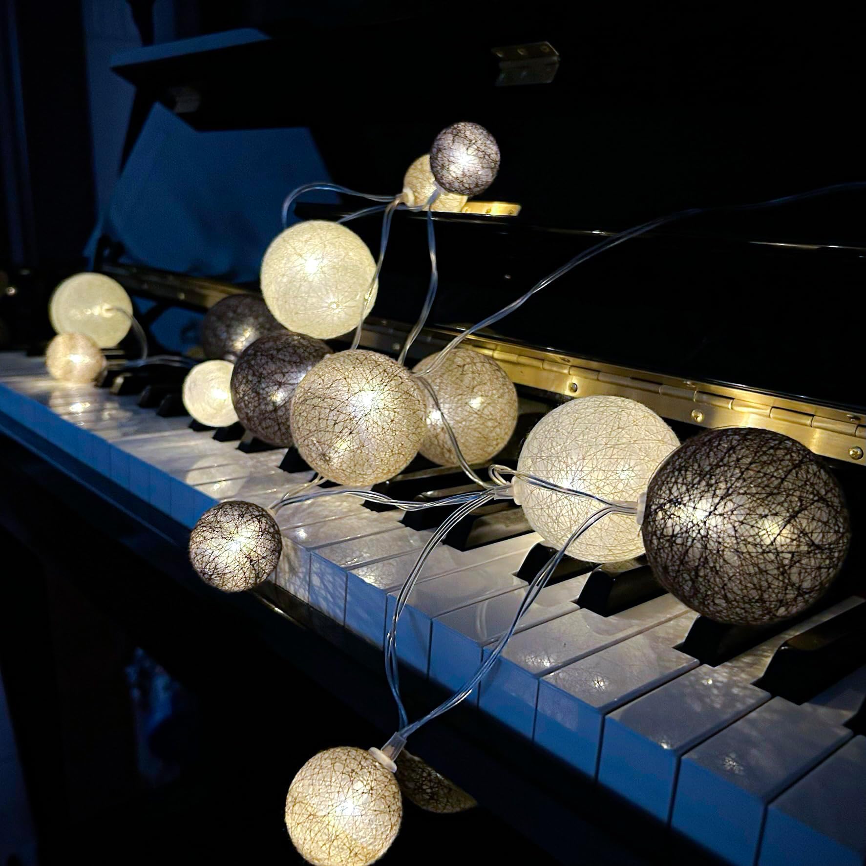 Amazon.com: LuxLumi Shades of Ultra Violet Purple Cotton Ball 10 LED ...