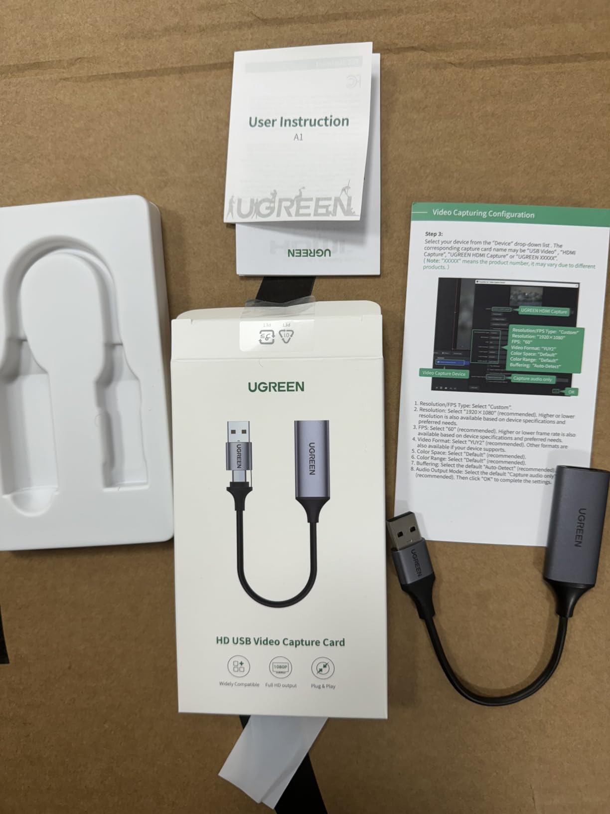 UGREEN Video Capture Card HDMI to USB-C Capture Card Full HD 4K 1080P ...