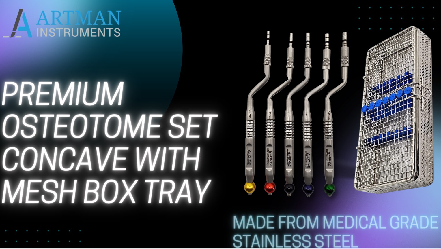Watch Osteotomes Set Adjustable Screw Concave Tip Mesh box on Amazon Live