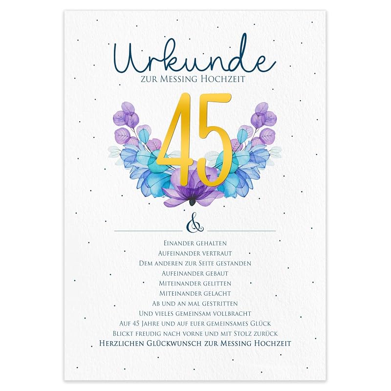 Stilvolle Spruche Zum 45 Hochzeitstag Bild