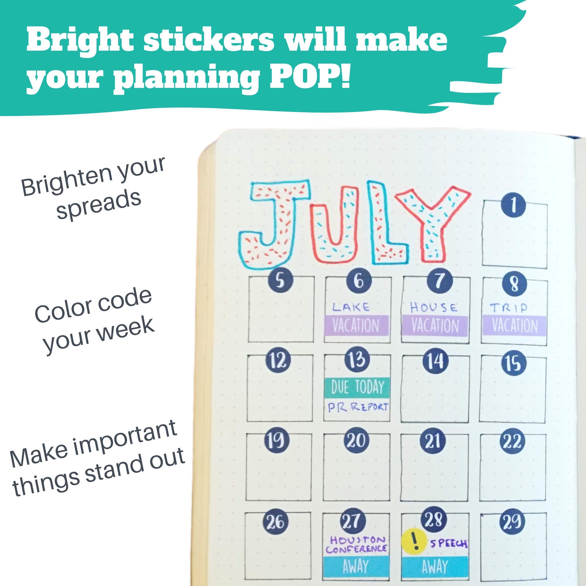 Practical Planner Stickers - Value Pack 48 Sheets, 6 Months of ...