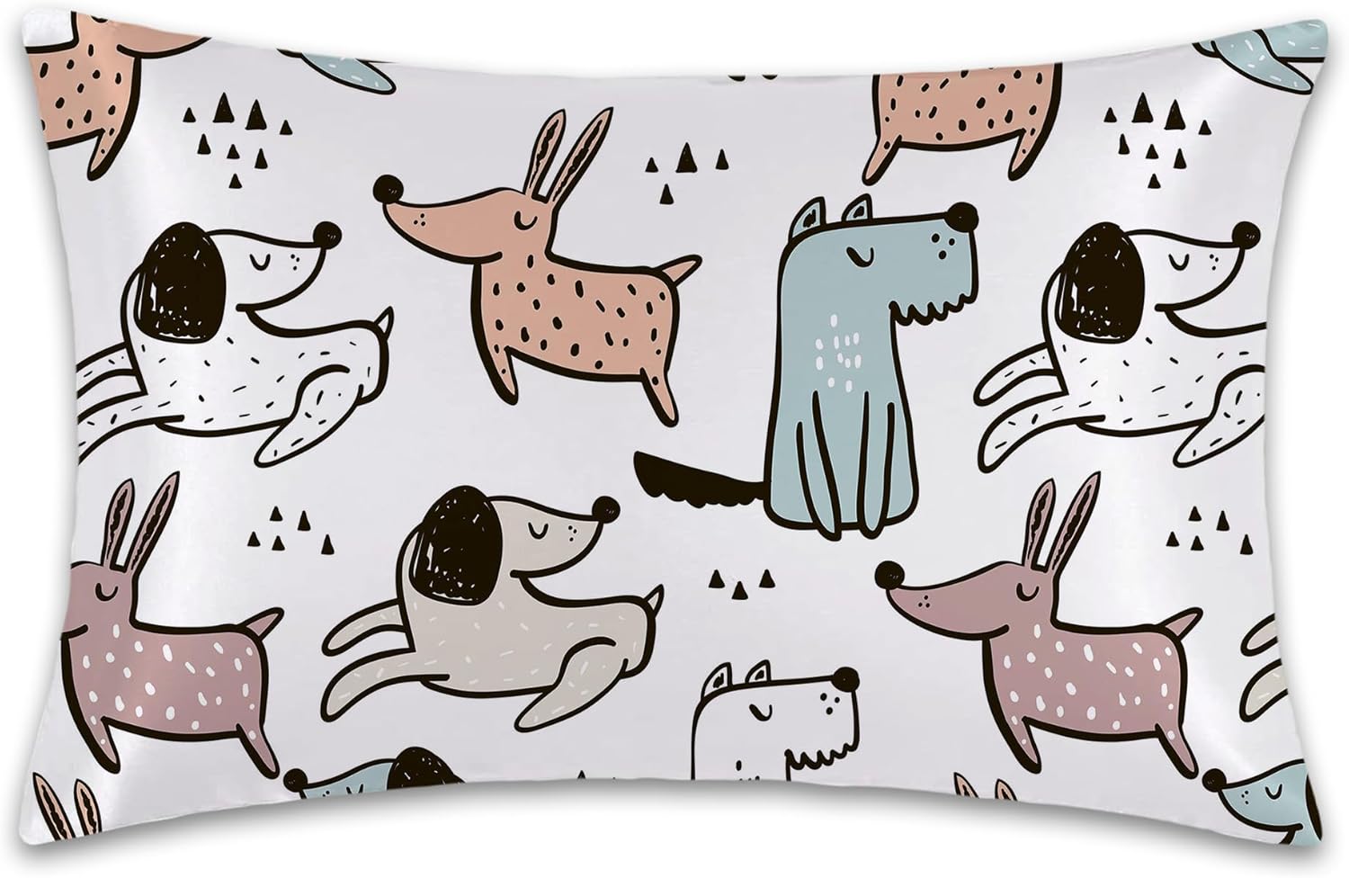 Amazon.com: Cute Dogs Dog Satin Pillow Case Queen Size,Soft Pillowcases ...