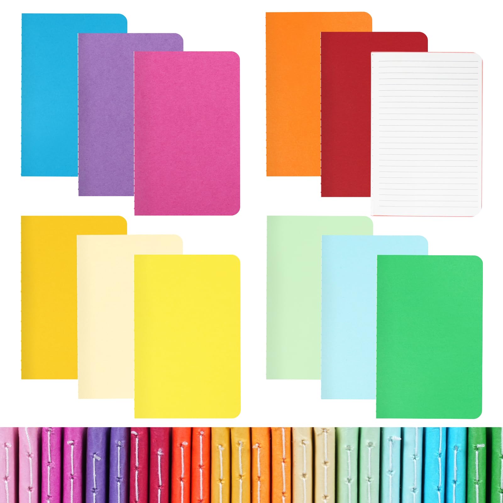 Amazon.com : EOOUT 24pcs Lined Small Journals, 3.5 x 5.5in Small Pocket ...
