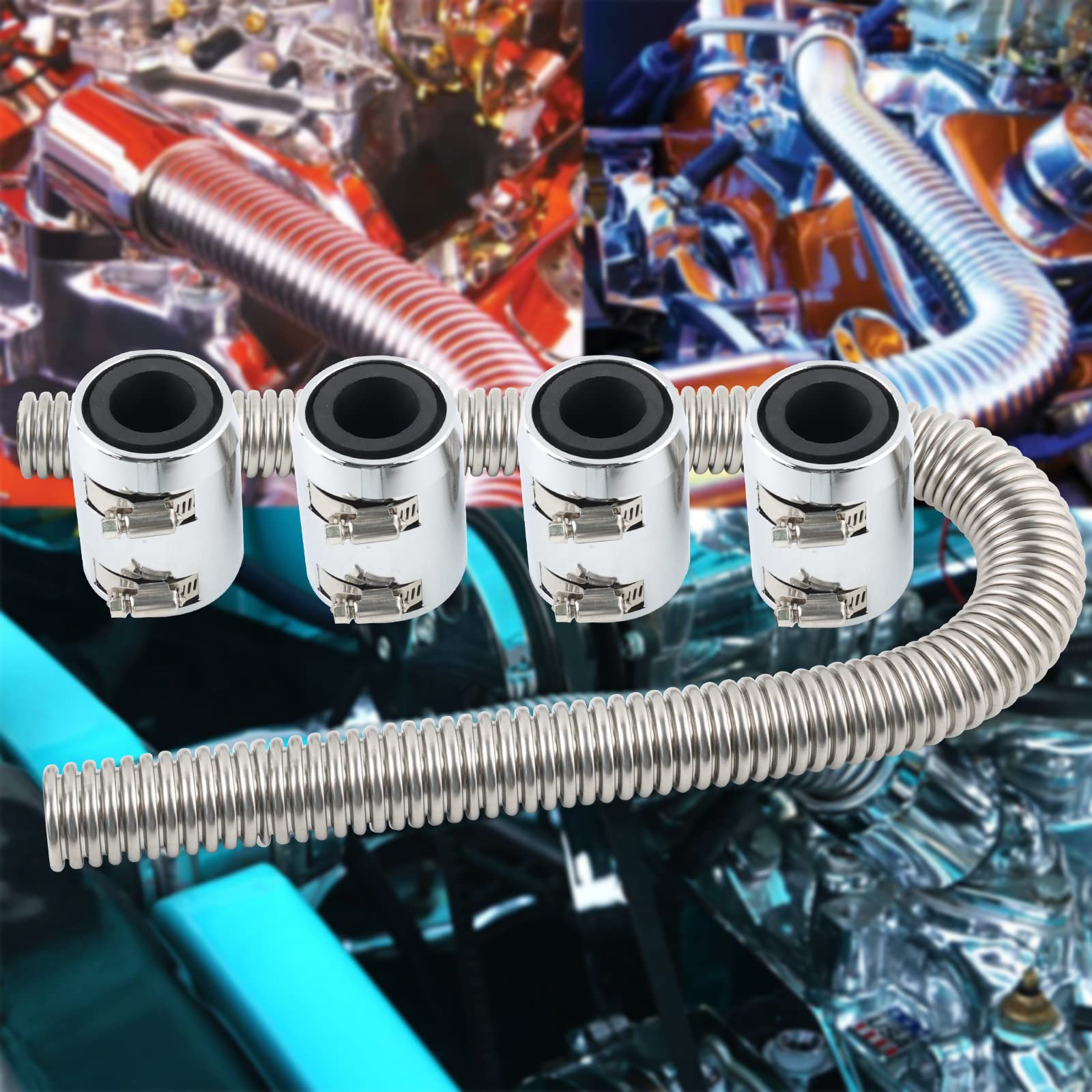 BAGARAATAN Universal 48" Flexible Radiator Hose Stainless Steel ...