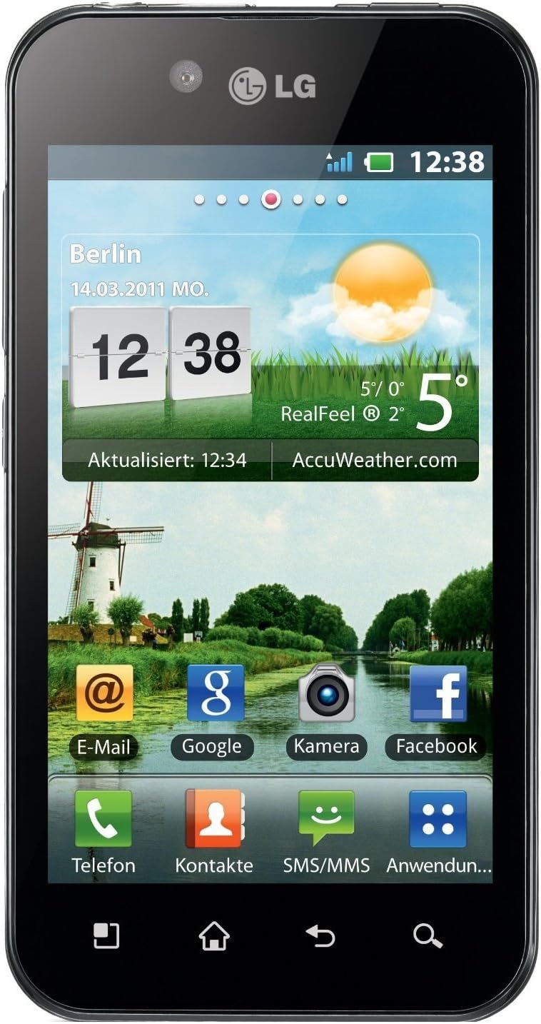LG P970 Optimus Black Smartphone (10.2cm NOVA-Touchscreen, 5 MP Kamera ...