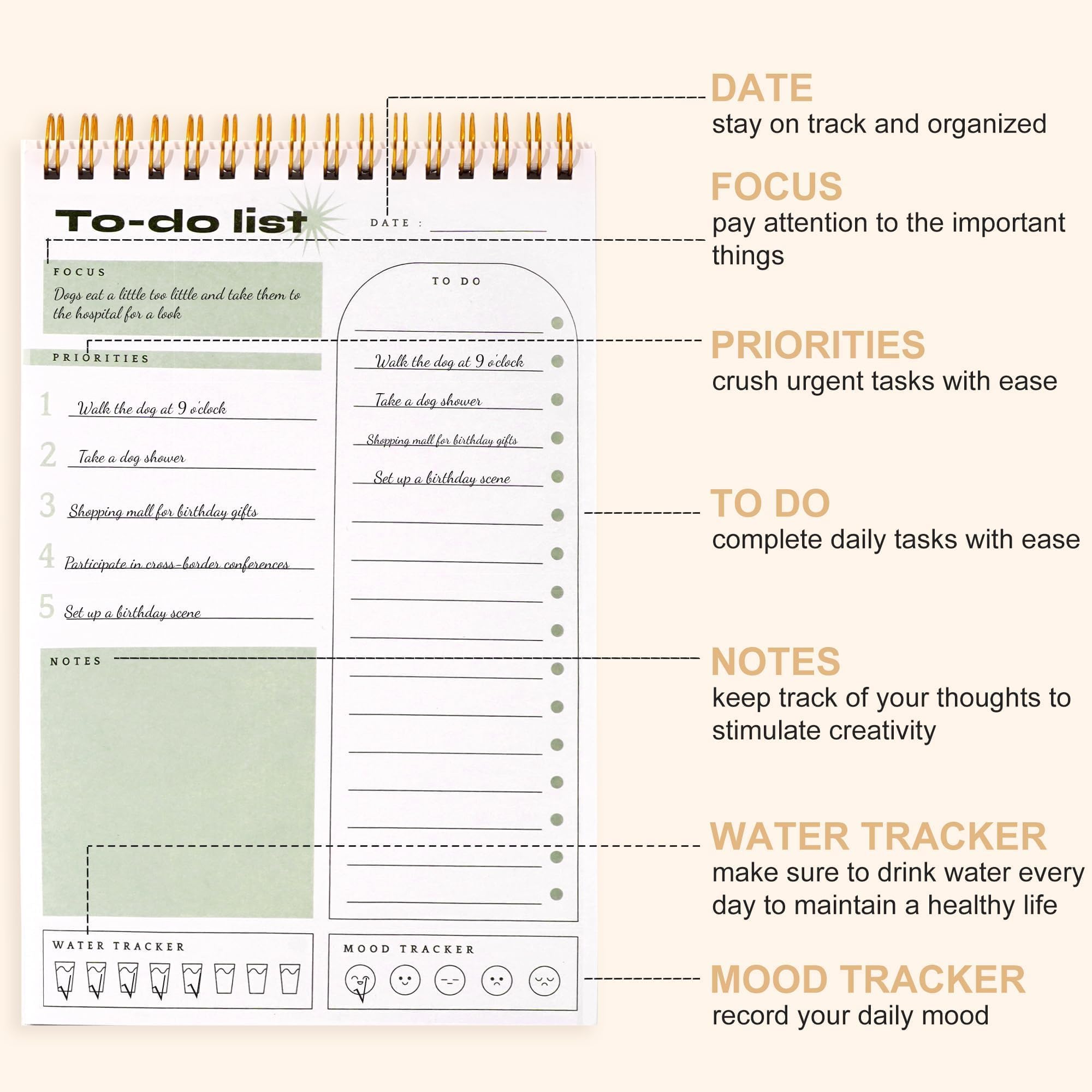 Snapklik.com : Yoment To Do List Notepad Daily Planner Notepad 52 Easy ...