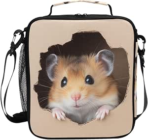 Amazon.com: WEVIBOFU Hamster Brown Lunch Box for Girls Boys Insulated ...