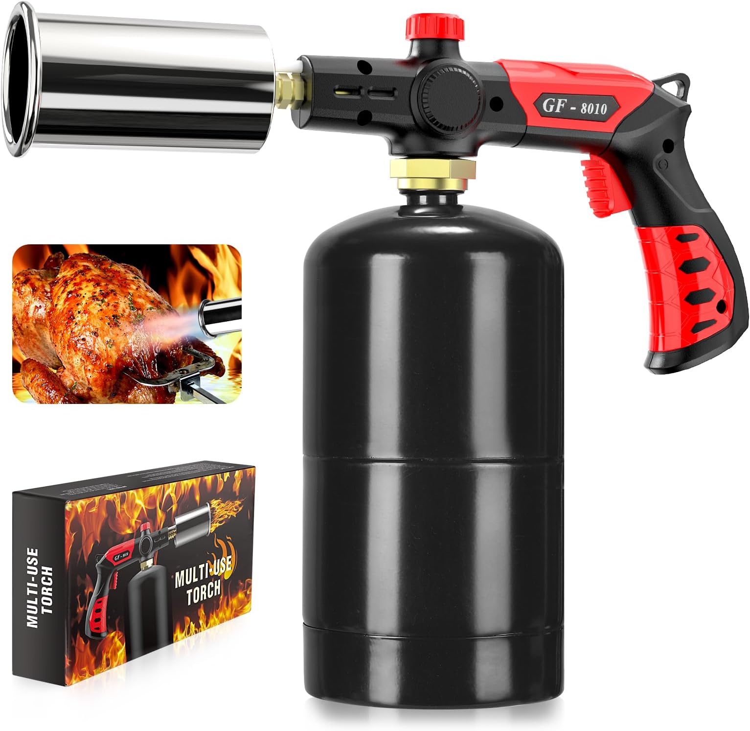 Amazon.com: Powerful Butane Torch, Laintene Cooking Torch Lighter ...