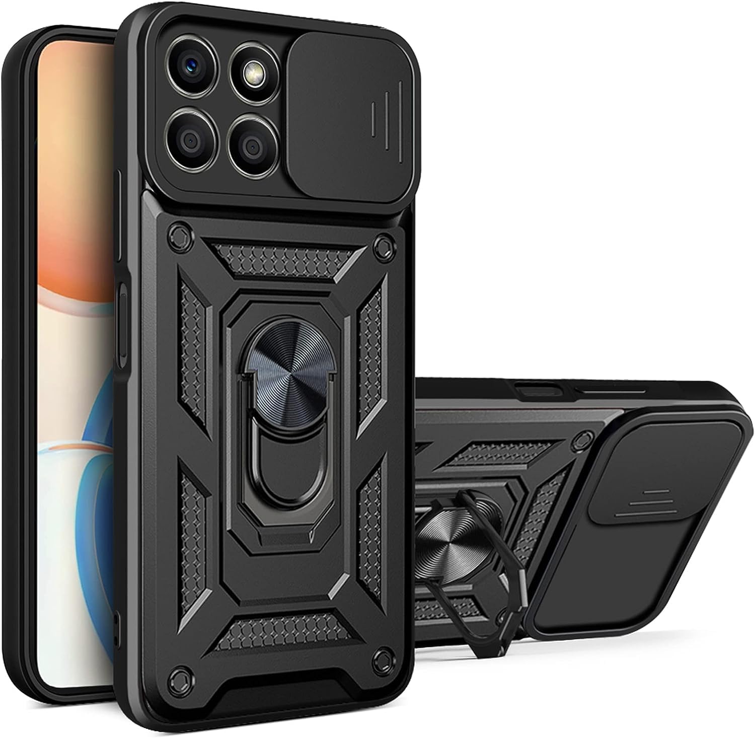 PIXFAB For Honor X6A Case, Shockproof Case with Camera Lens Protection ...