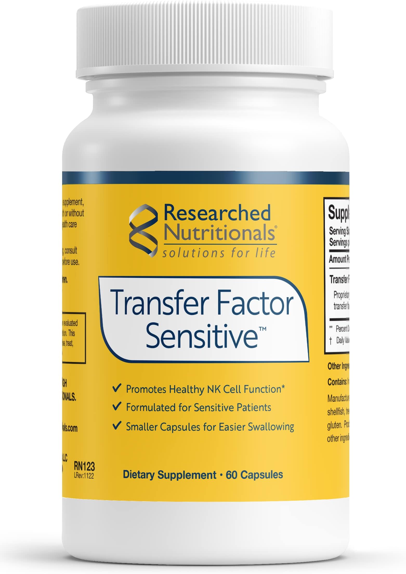 Amazon.com: Researched Nutritionals Transfer Factor Sensitive - Immune ...