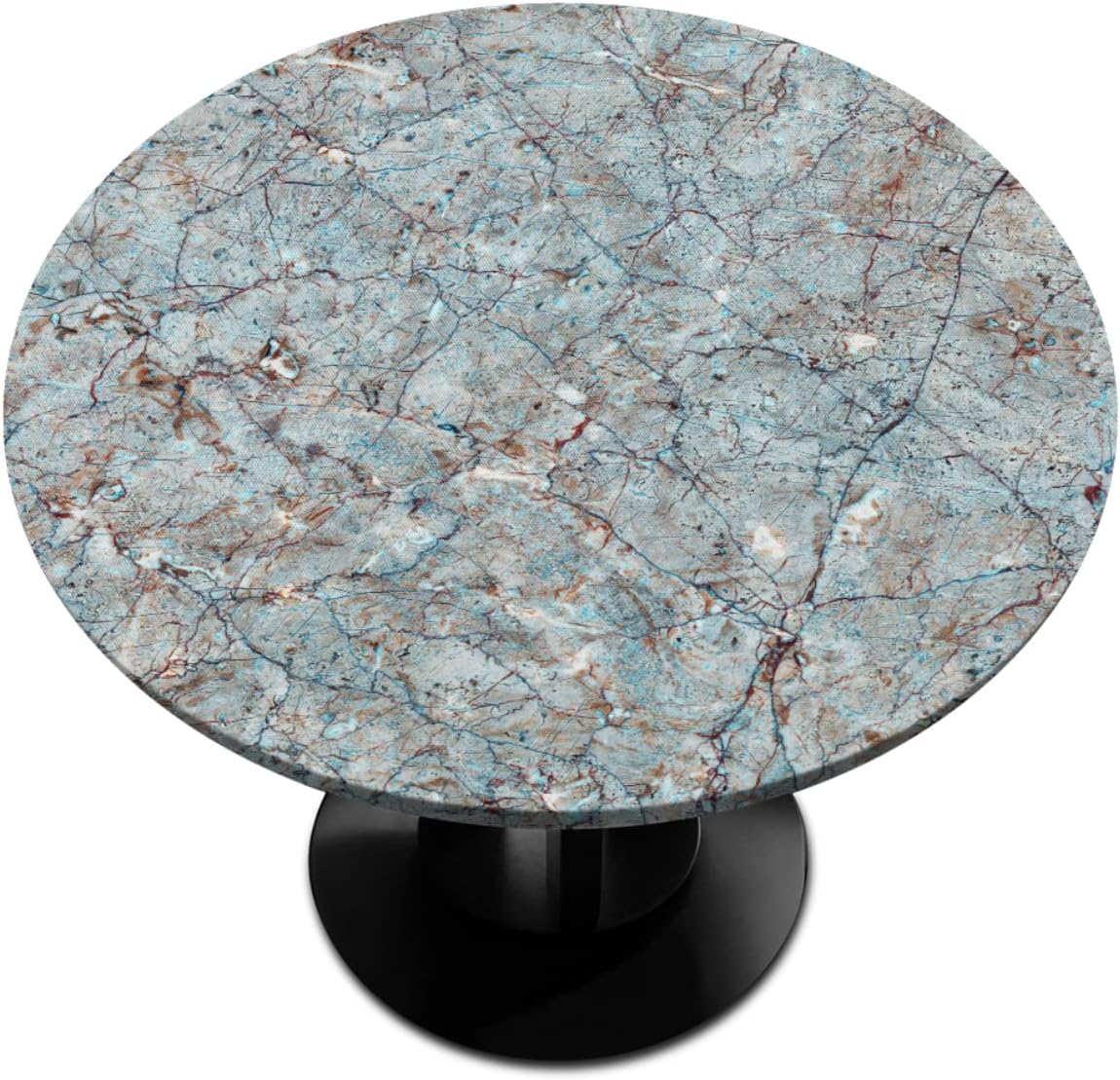 Amazon.com: Table Cloth Round 36" to 48" Elastic Edge Fitted Vinyl ...