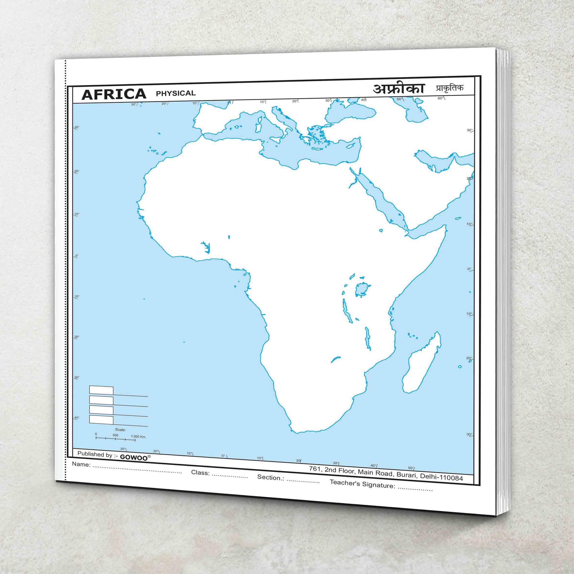Blank Physical Map Of Africa