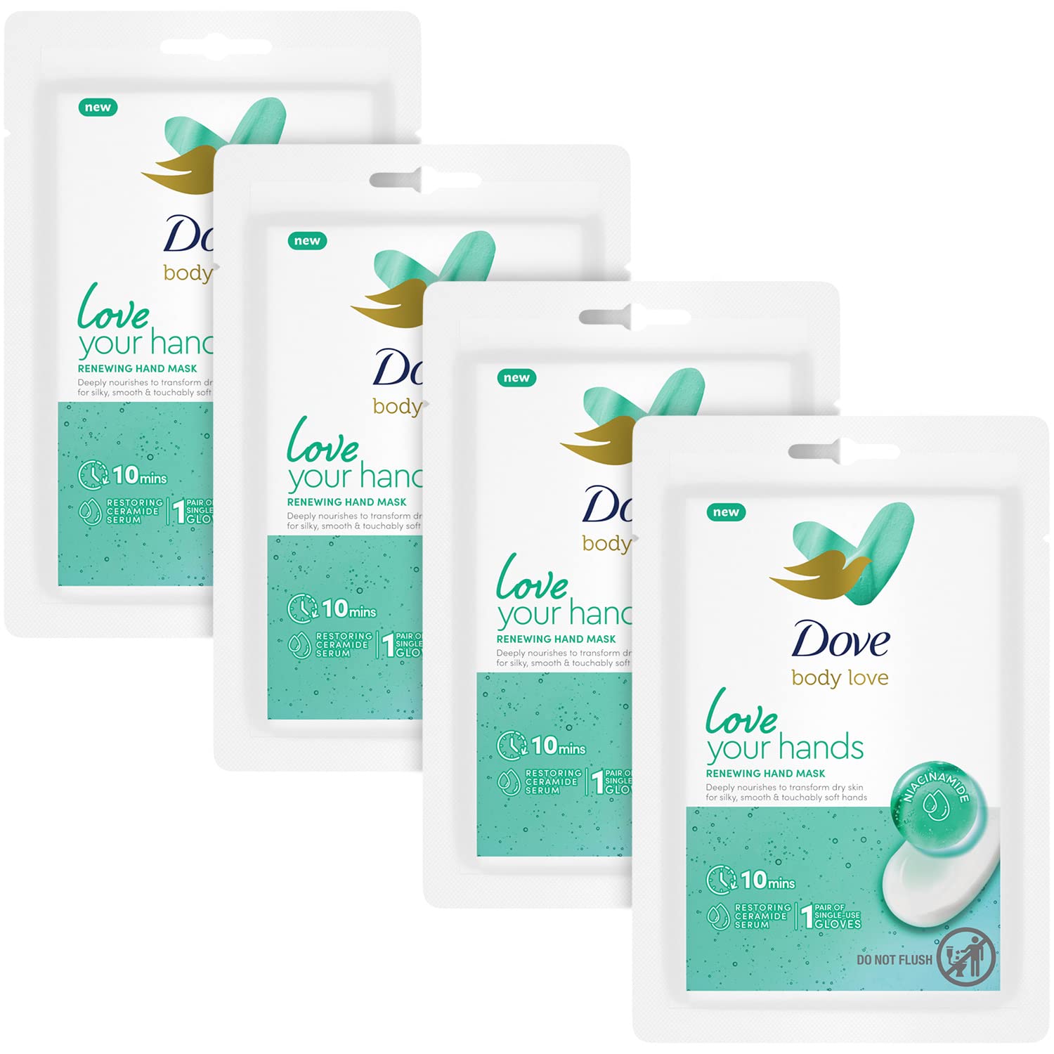 Amazon.com: Dove Renewing Hand Mask - Love Your Hands Repair Gloves ...