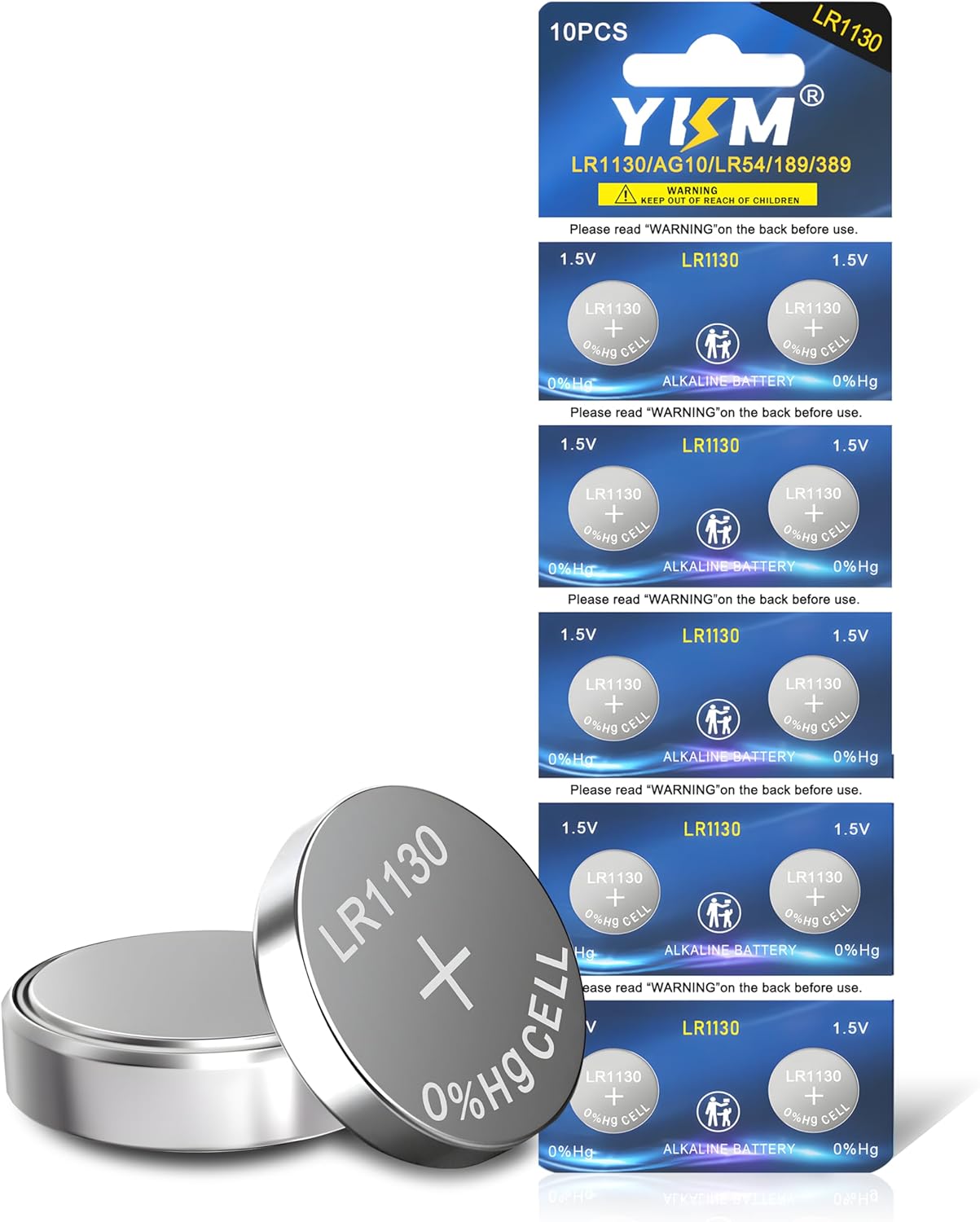 Amazon.com: YKM 10 Pack LR1130 Battery AG10 L1131f L1131 L1131c 389 390 ...