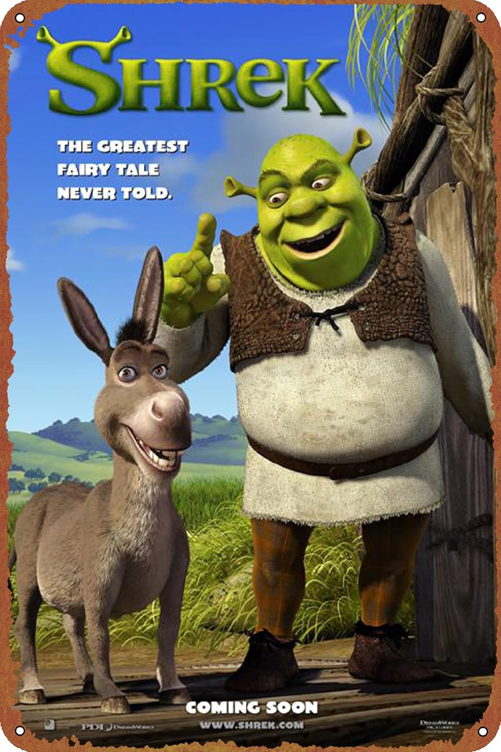 Amazon.com : Shrek Poster Sign Metal Tin Sign Wall Art Decor - Retro ...