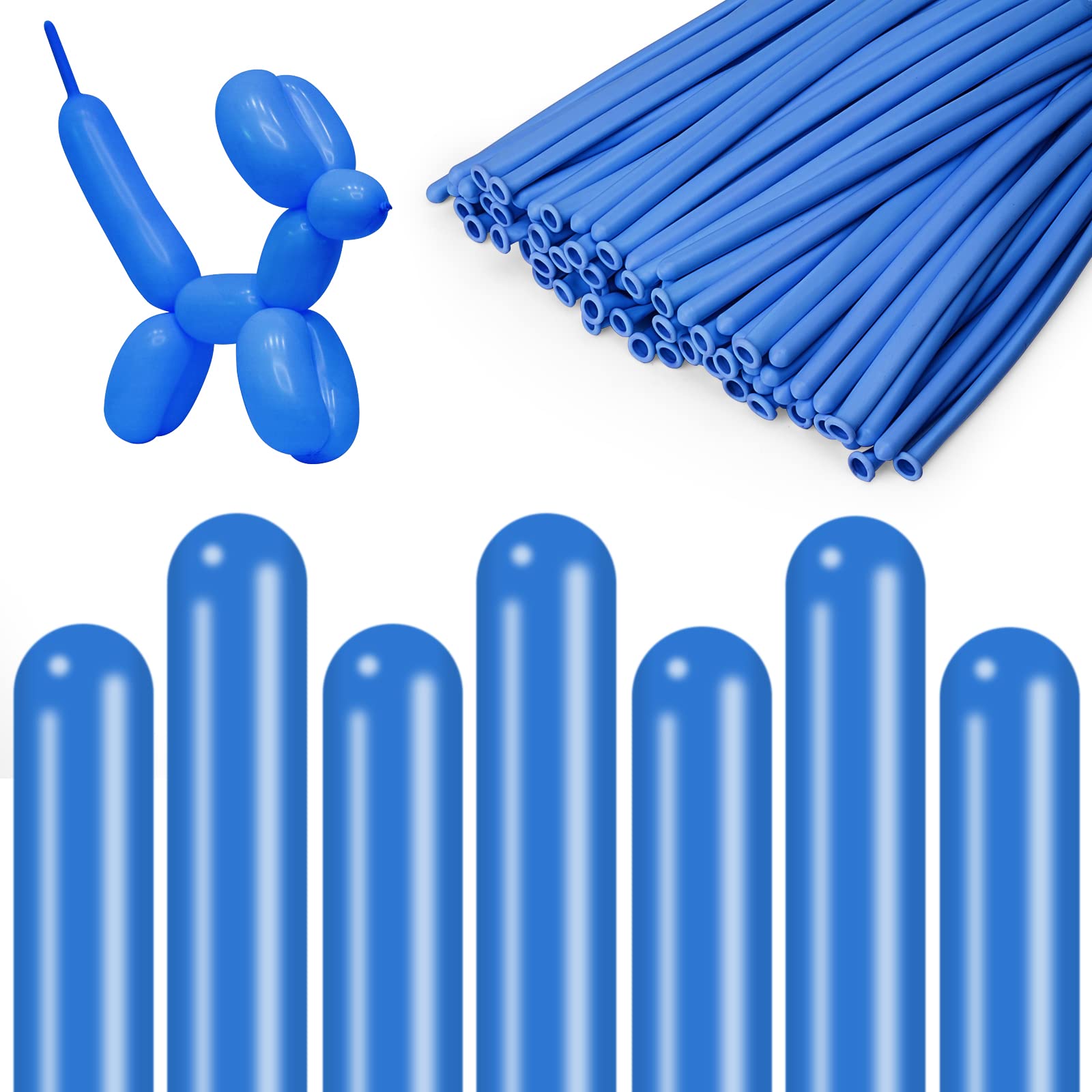 Long Twisting Balloons 100Pcs, 260q Latex Balloons Magic Long Balloons ...