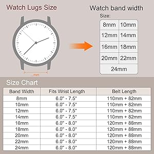 Watch Lug Size Chart Ordering/Measurement – Steveostraps