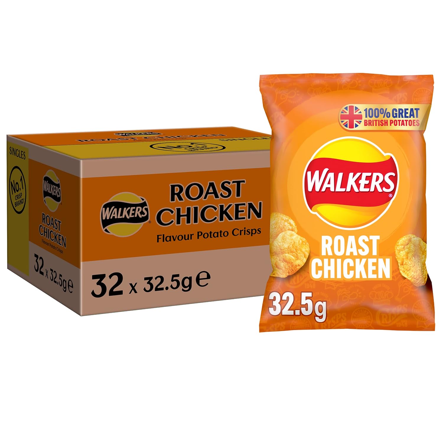 Walkers Roast Chicken Crisps Box, 32.5 G (Case Of 32) : Amazon.co.uk: Books