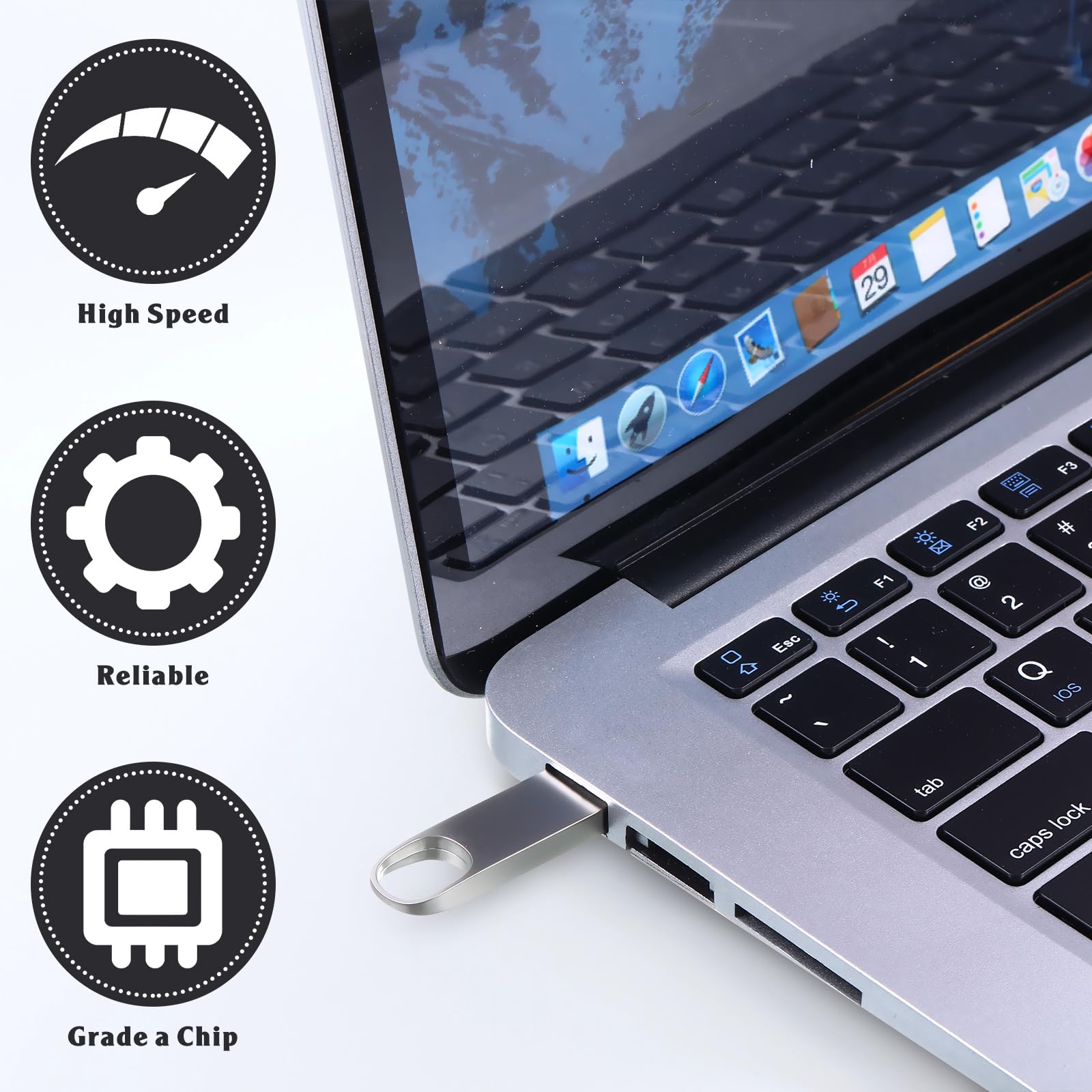 Xuhal 50 Pack USB 2.0 Flash Drives Bulk 256 MB Flash Thumb Drives ...