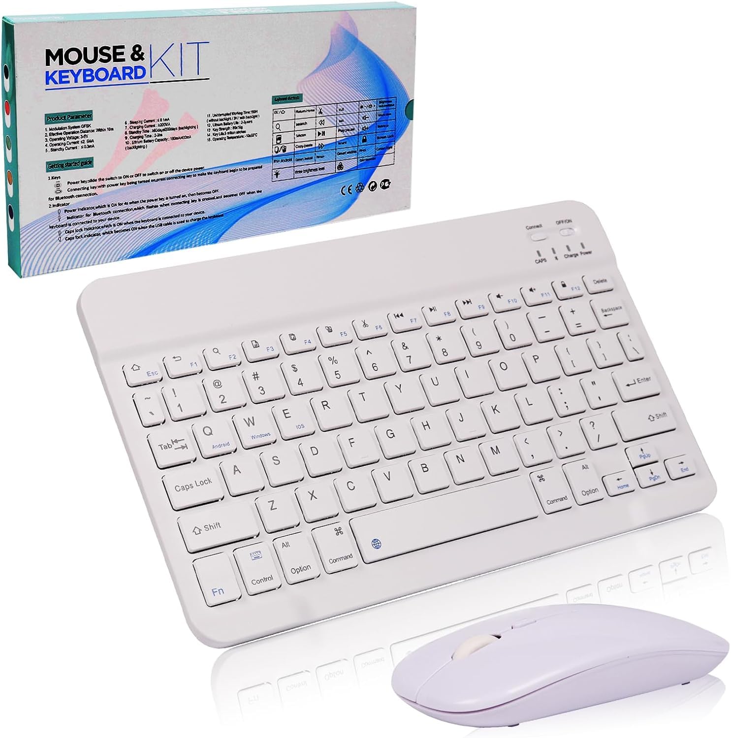 Wireless Keyboard and Mouse,Bluetooth Keyboard and Mouse Set ...