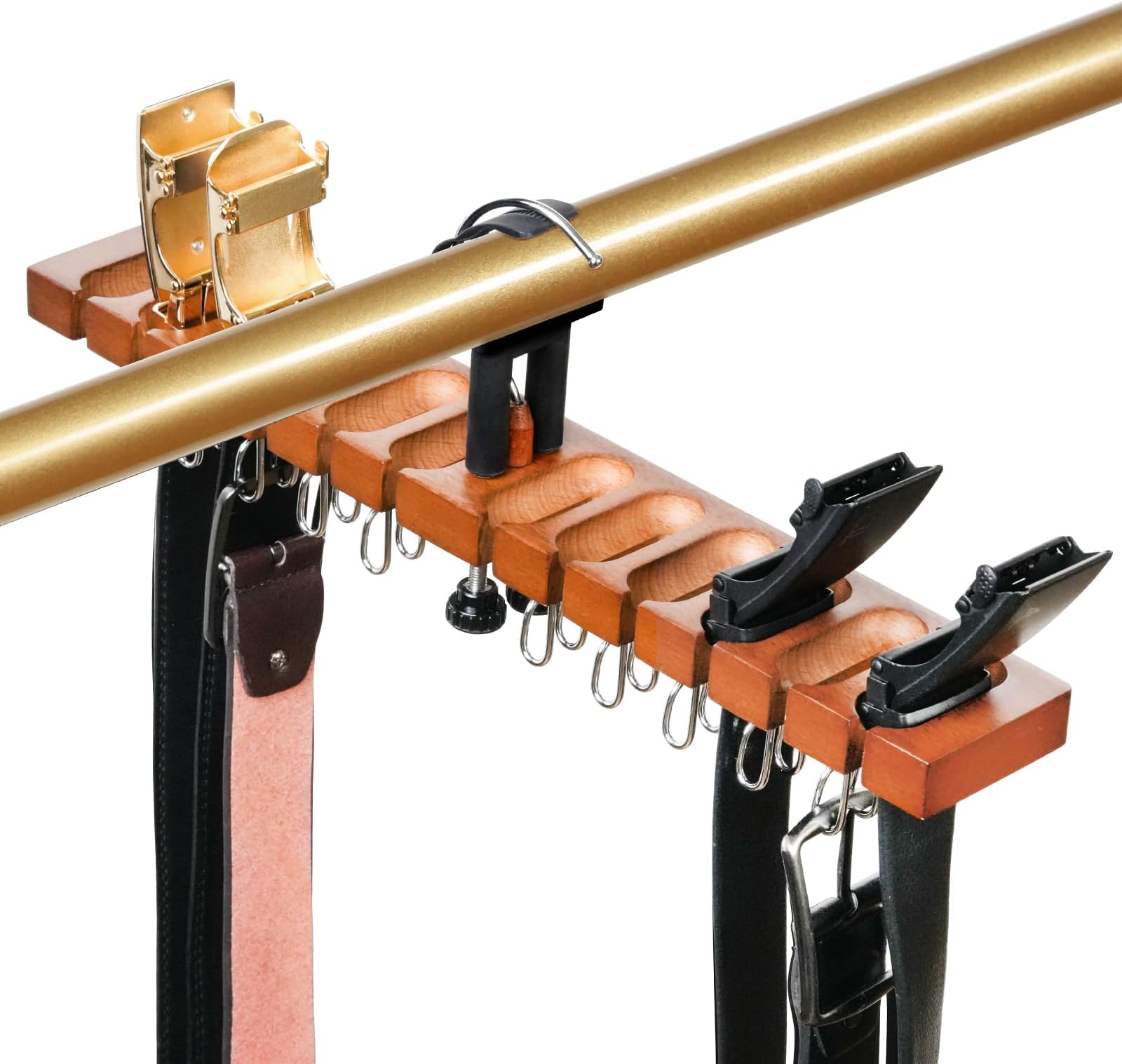 Amazon.com: Belt Hanger for Closet -Beechwood Belt Organizer for Closet ...