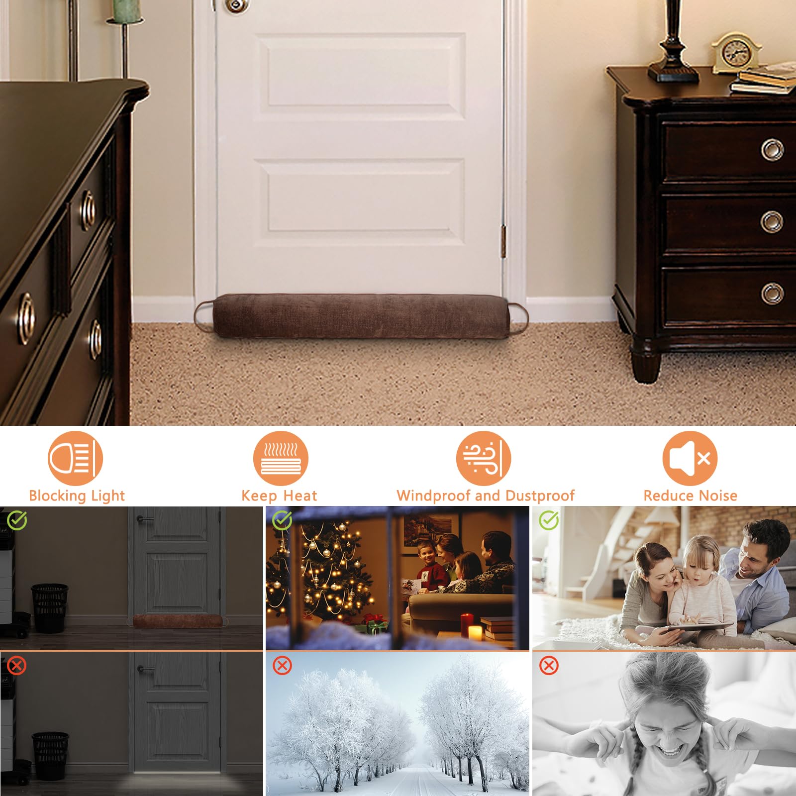 Snapklik.com : Triangle Under Door Draft Stopper Noise Blocker 34 ...