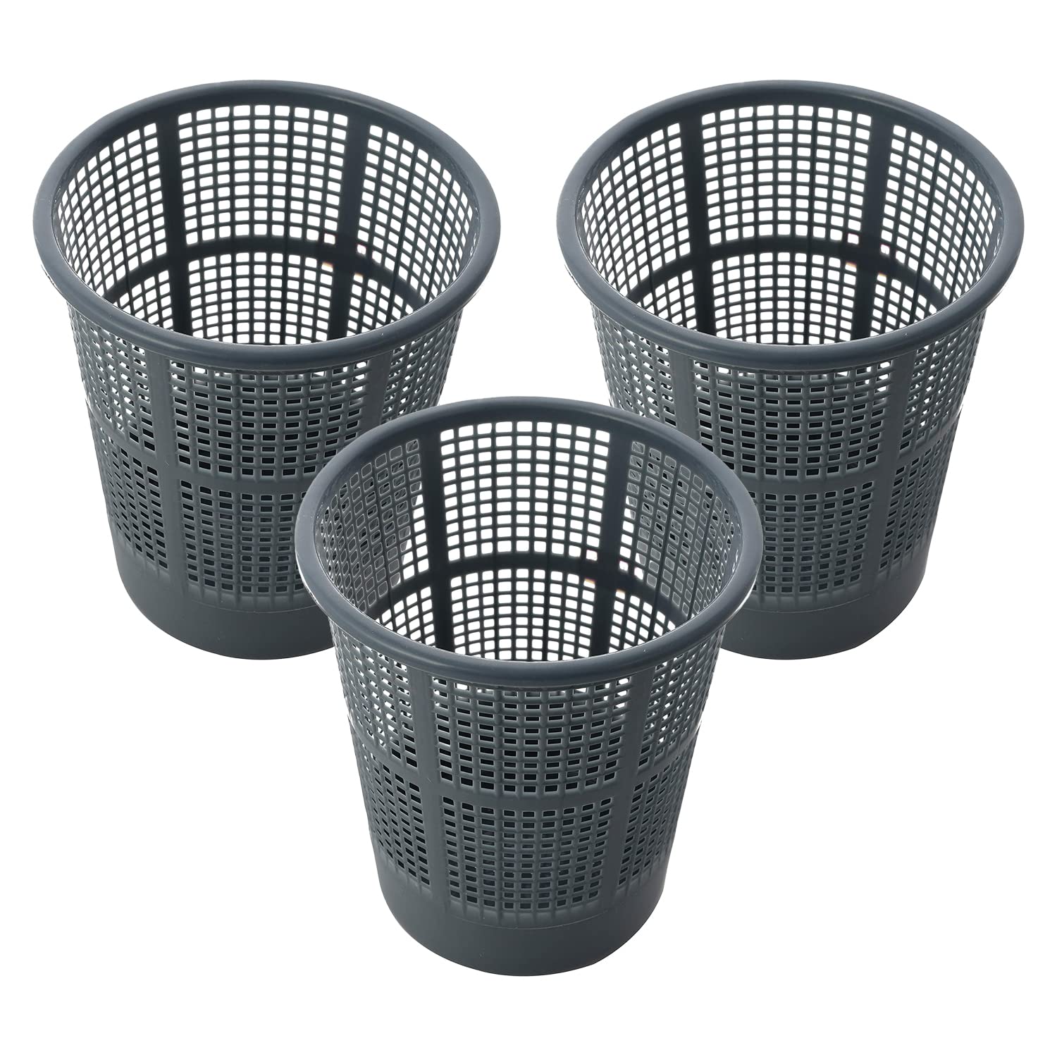 Fun Homes Mesh Dustbin|Plastic Open Garbage Basket|Portable Round Trash ...