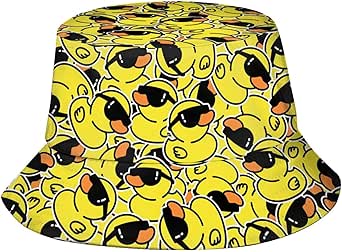 Amazon.com: Cute Ducks Bucket Hat, Unisex Summer Sun Hat Packable Beach ...