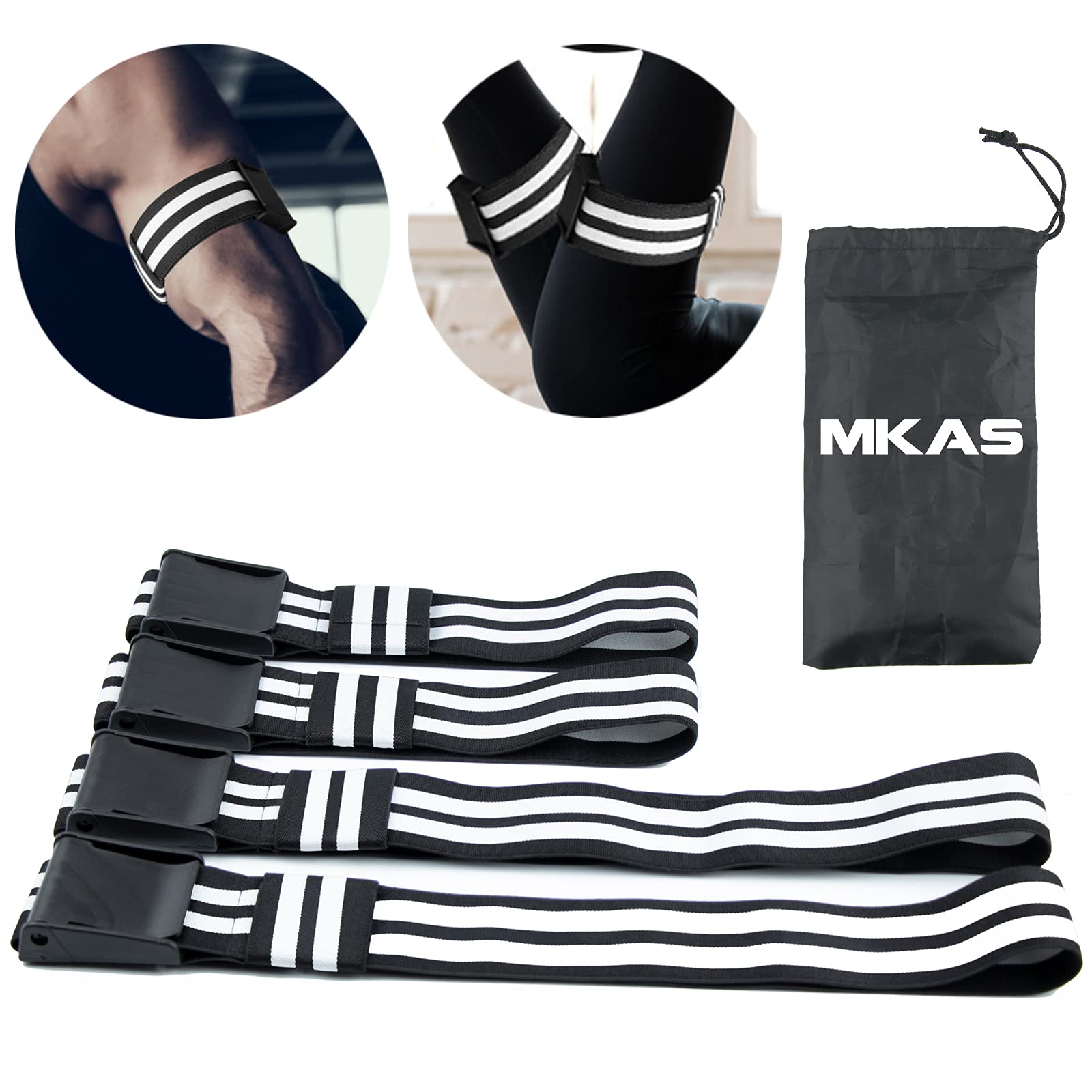 Buy MKAS 4 Packs Blood Flow Restriction Bands BFR Occlusion Bands for ...