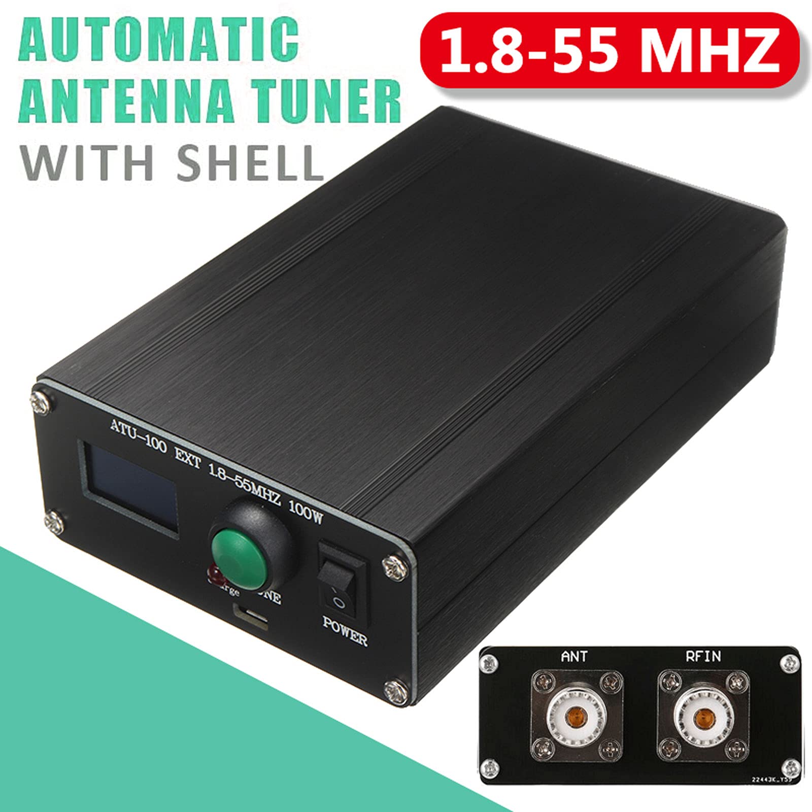 Buy Automatic Antenna Tuner,ATU-100 EXT 1.8-55MHz 100W Shortwave Mini ...
