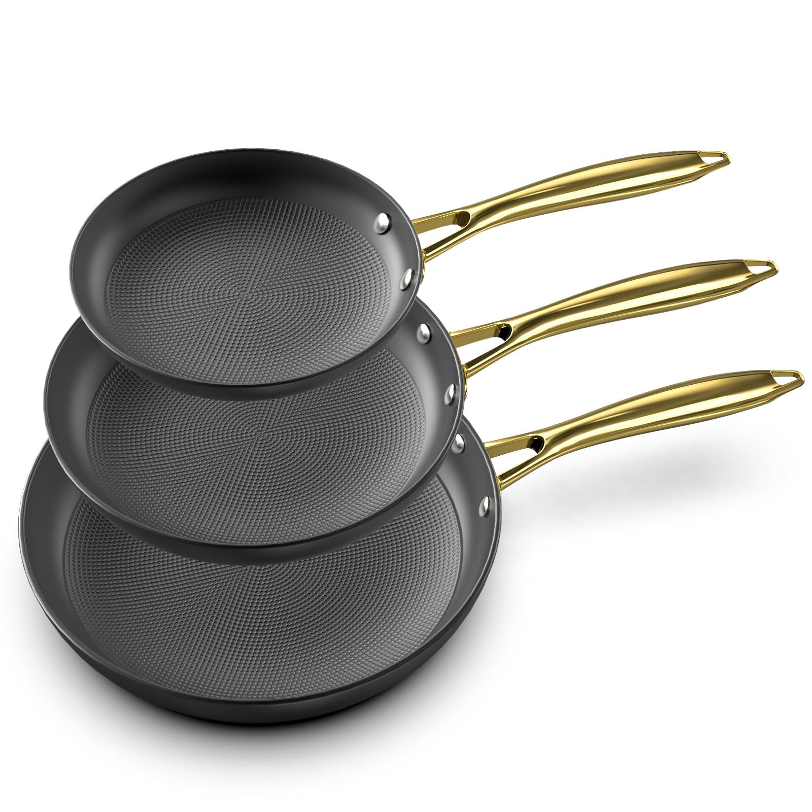 Amazon.com: imarku Non Stick Frying Pans, 3 Pieces - 8 Inch, 10 Inch ...