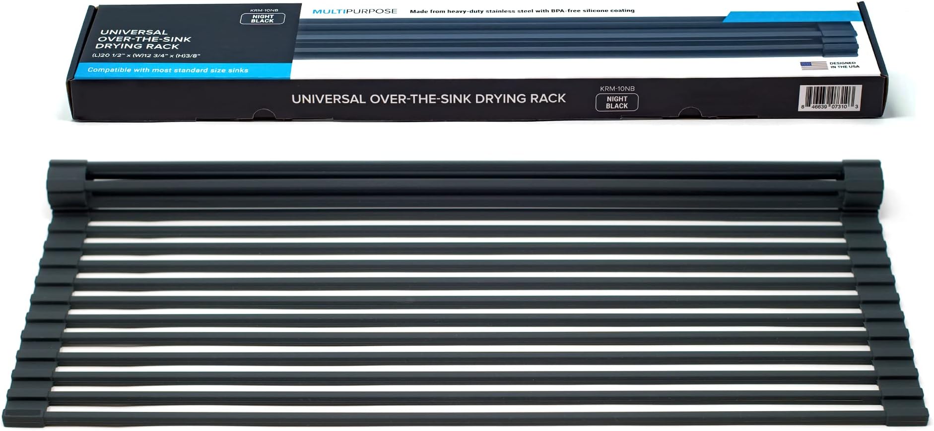 Amazon.com: Roll Up Dish Drying Rack, Silicone Wrapped Over The Sink ...