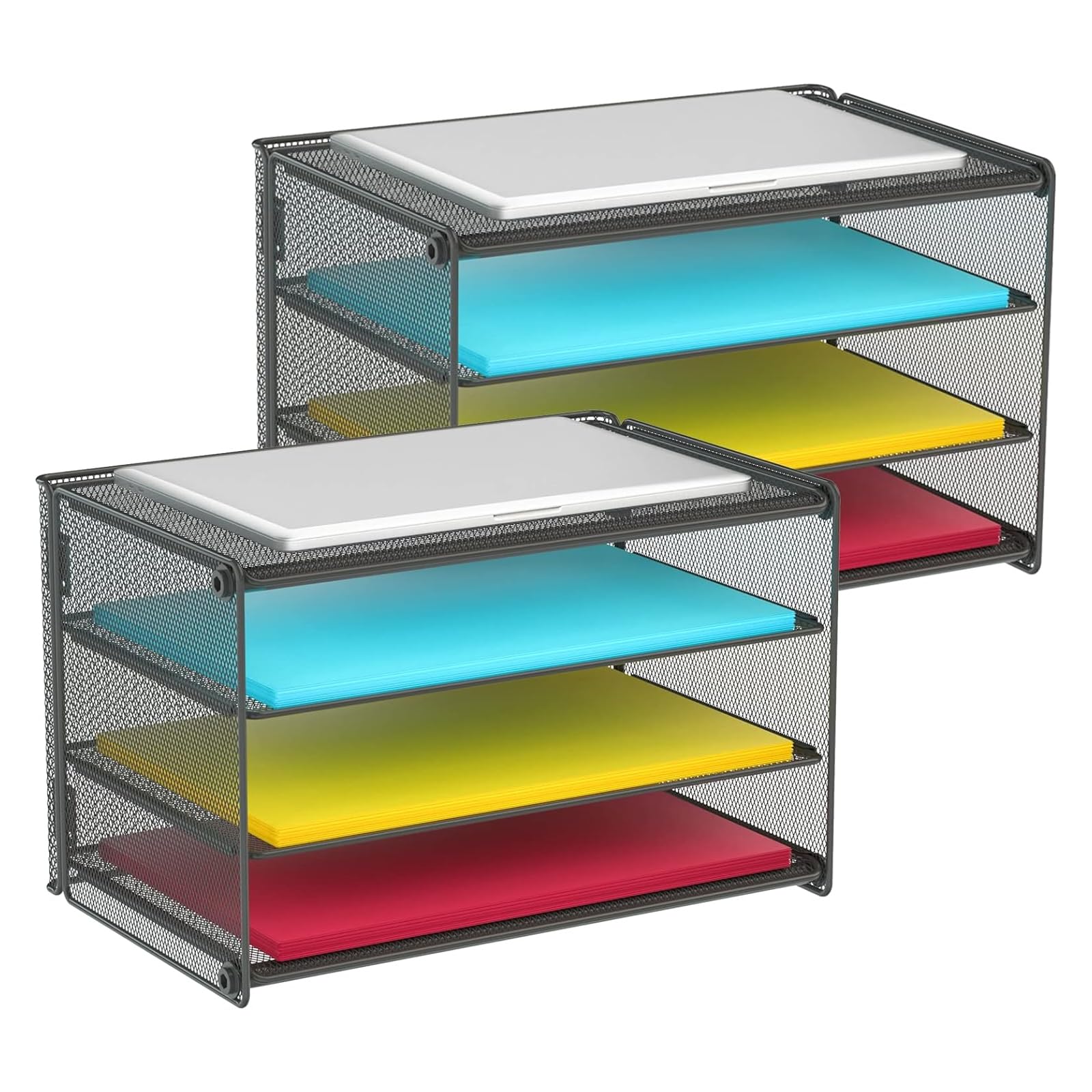 Snapklik.com : Samstar 2 Pack Paper Letter Tray, 3-Tier Desk File ...