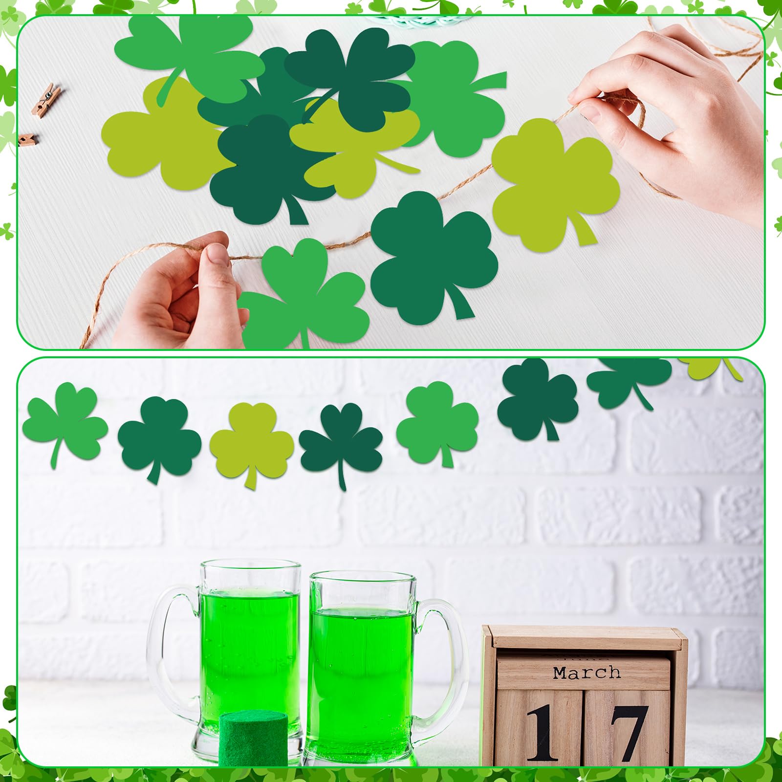 Snapklik.com : 200 Pcs St Patricks Day Shamrock Cutouts Bulletin Board ...