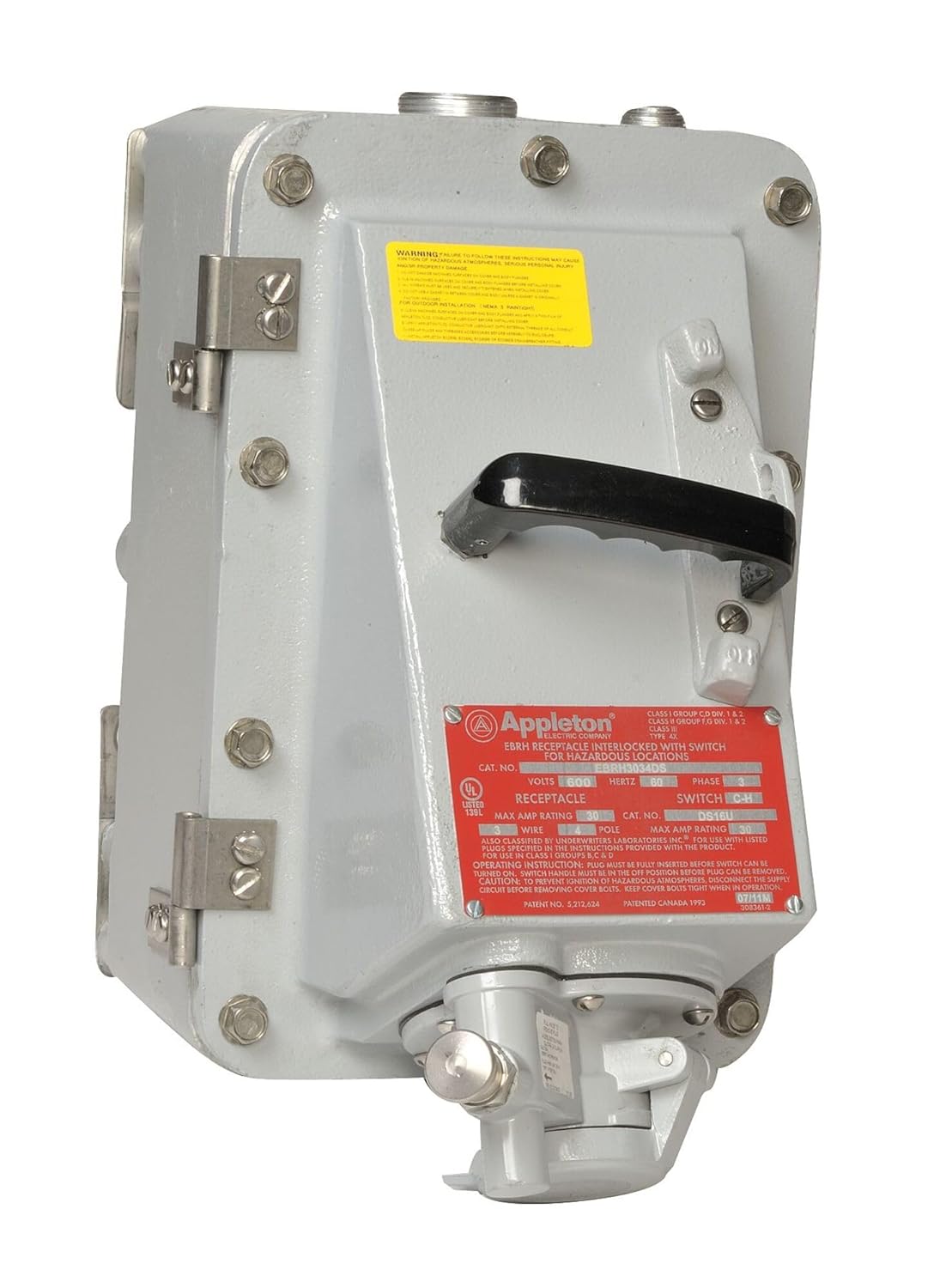 APPLETON EBRH3034DS EBRH 30A 3W 4P DISC Switch - Electrical Outlet ...