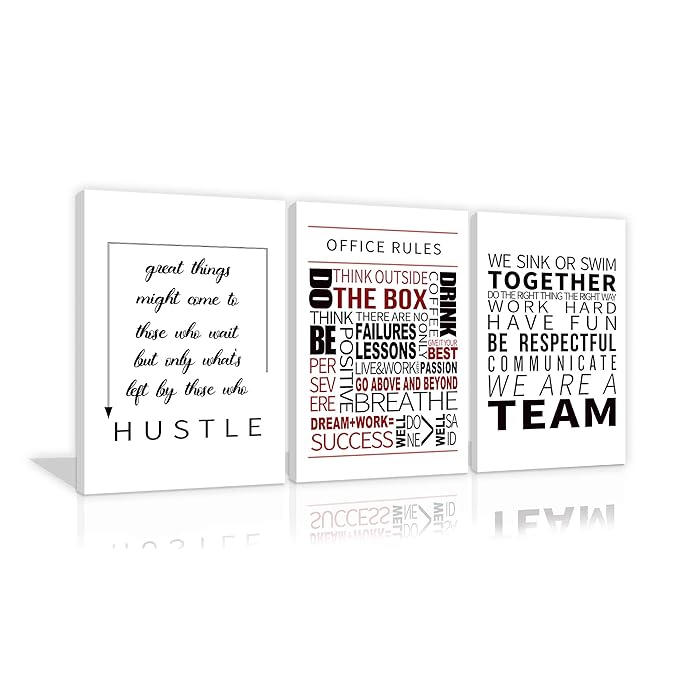 Buy 3 Pieces Motivational Office Wall Decor Art Prints Inspirational ...