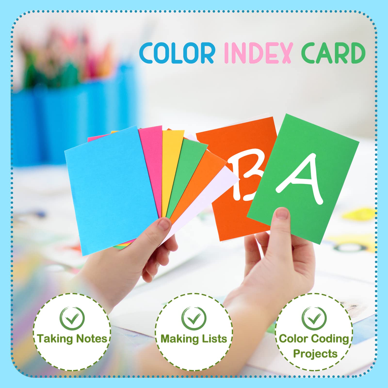 Snapklik.com : Fainne 300 Pcs Blank Index Cards 180 Gsm Thick Card ...