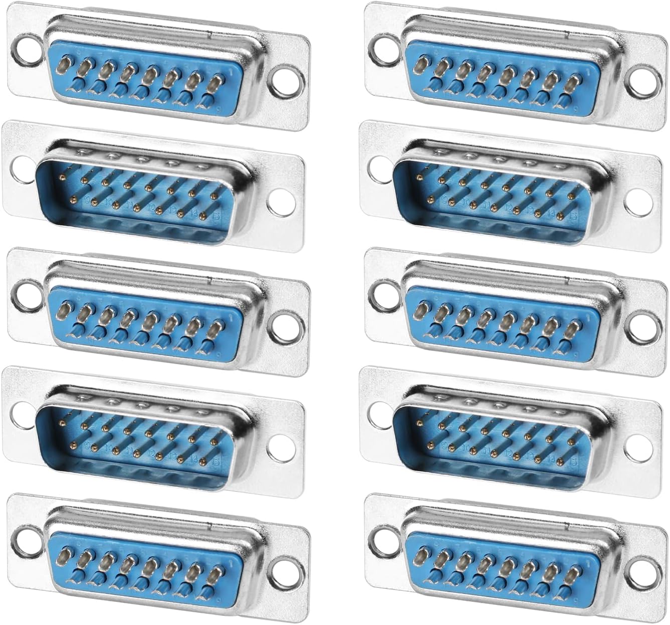 Amazon.com: Fielect D-sub Connector Male Plug 15-pin 2-Row Port ...