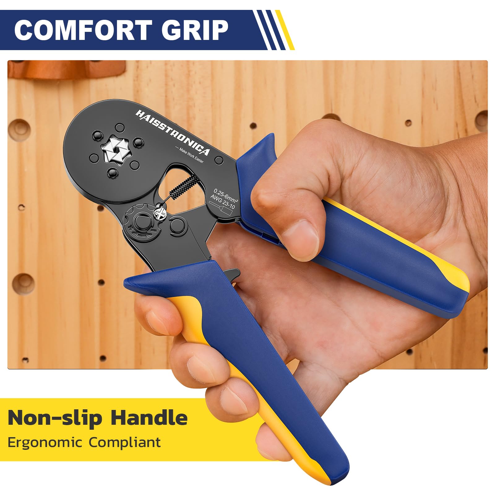 Snapklik.com : Haisstronica Ferrule Crimping Tool,Hexagonal Sawtooth ...