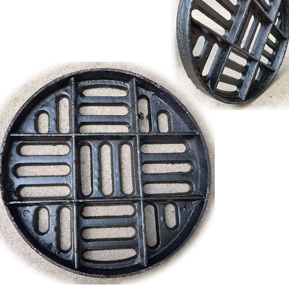 BERWDUXA Round Drainage Grate Outdoor Drain Cover Catch Basin Sewer ...