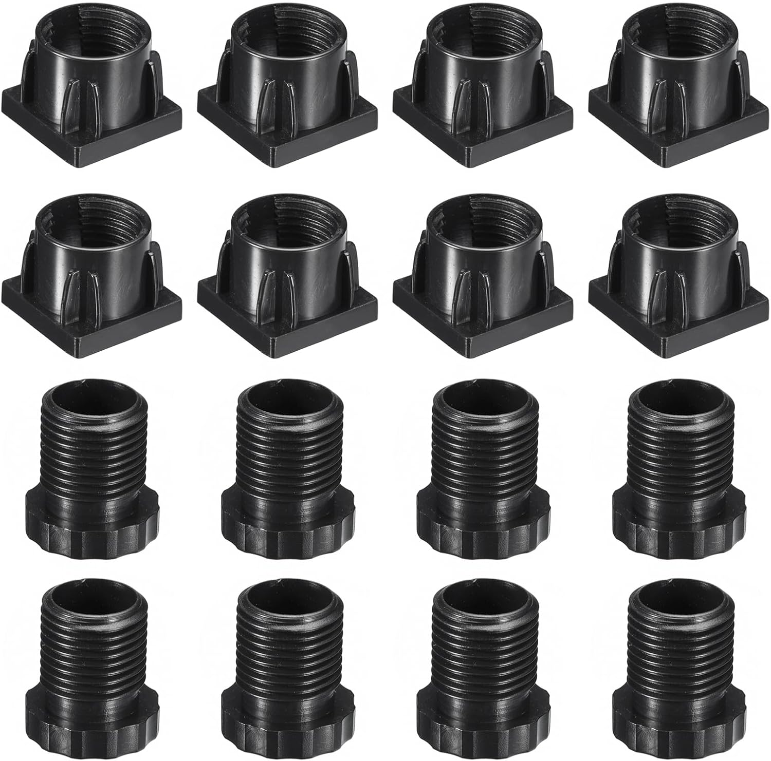 uxcell 8Pcs Inserts for Square Tubes with Leveling Feet, for 25x25mm ...