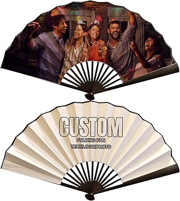Amazon.com: SeeWeLove Decorative Folding Fans Personalized Fans Custom ...