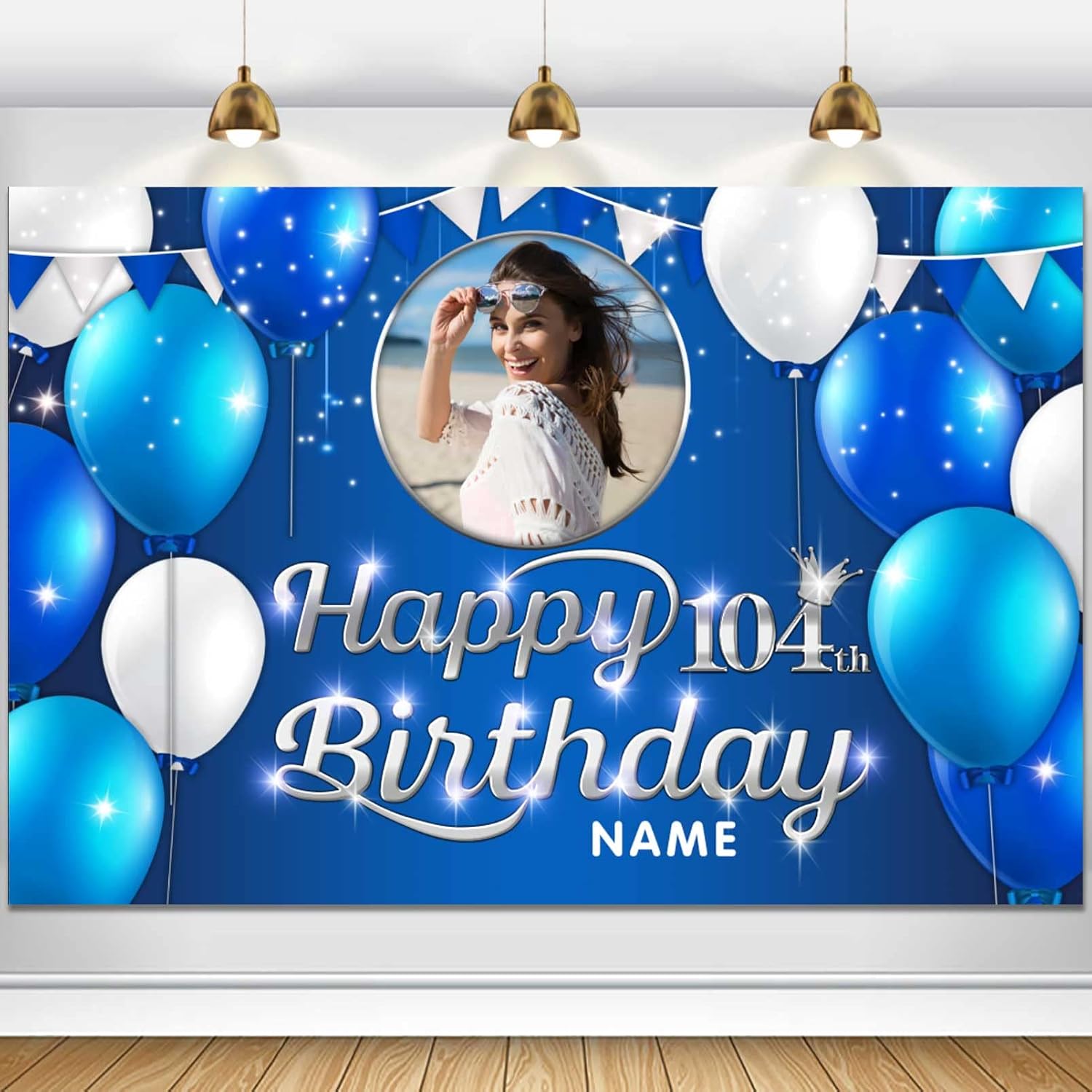 Amazon.com: Custom Happy 104th Birthday Decoration Banner ...