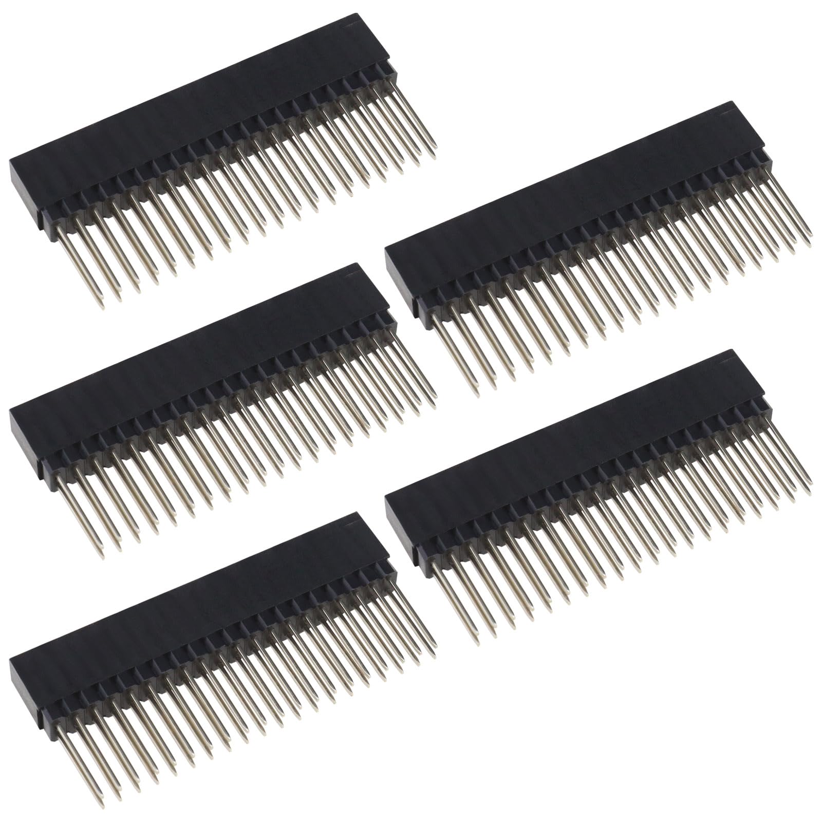Amazon.com: ECSiNG 5pcs Female Pin Header 2 x 20 Pins Dual Row Straight ...