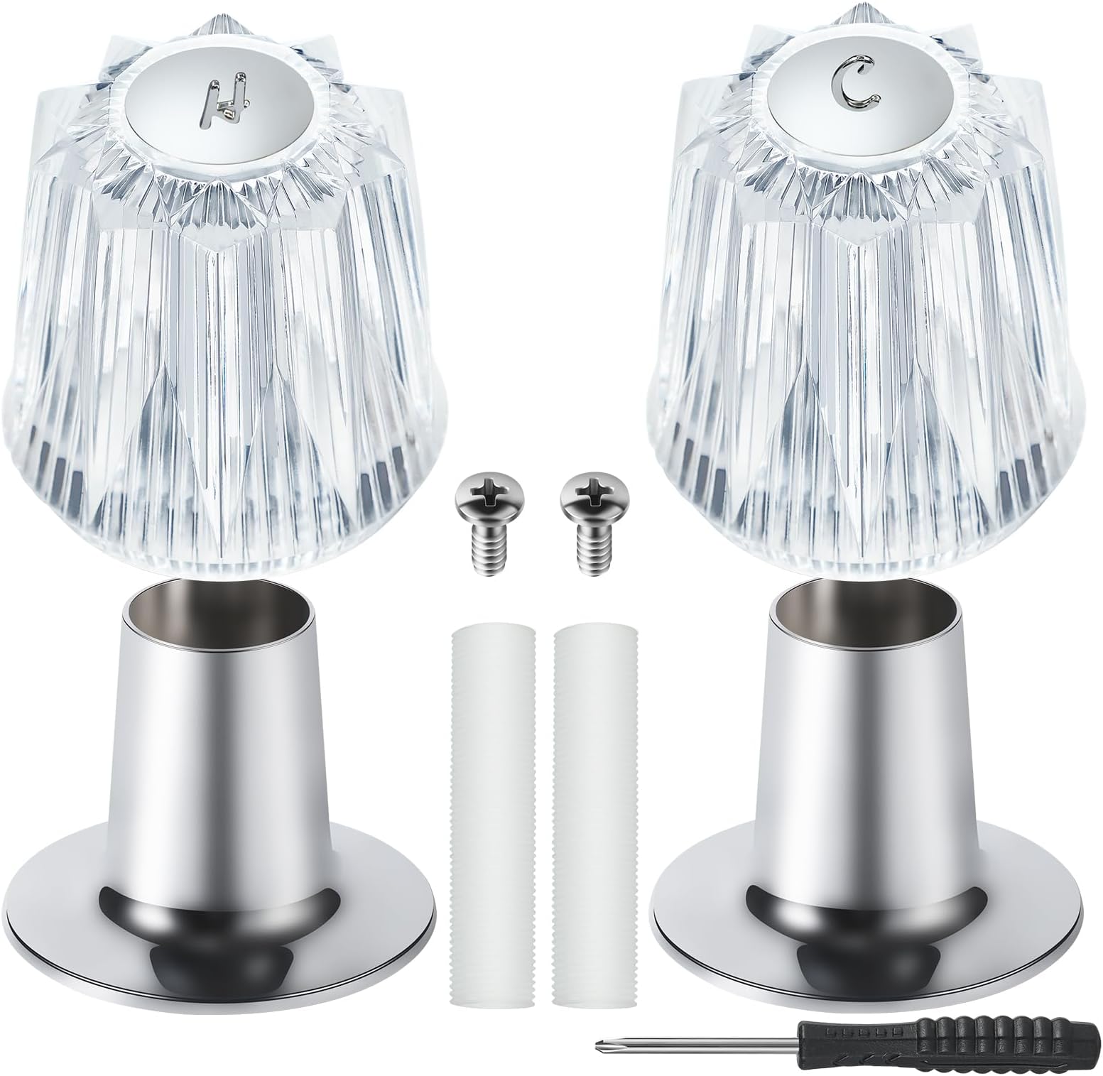 Shower Knobs 3 Piece Replacement Compatible with Price Pfister Windsor ...