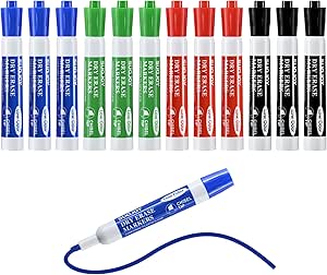 Amazon.com: SUQJOY Dry Erase Markers, Chisel Tip Whiteboard Marker, Low ...