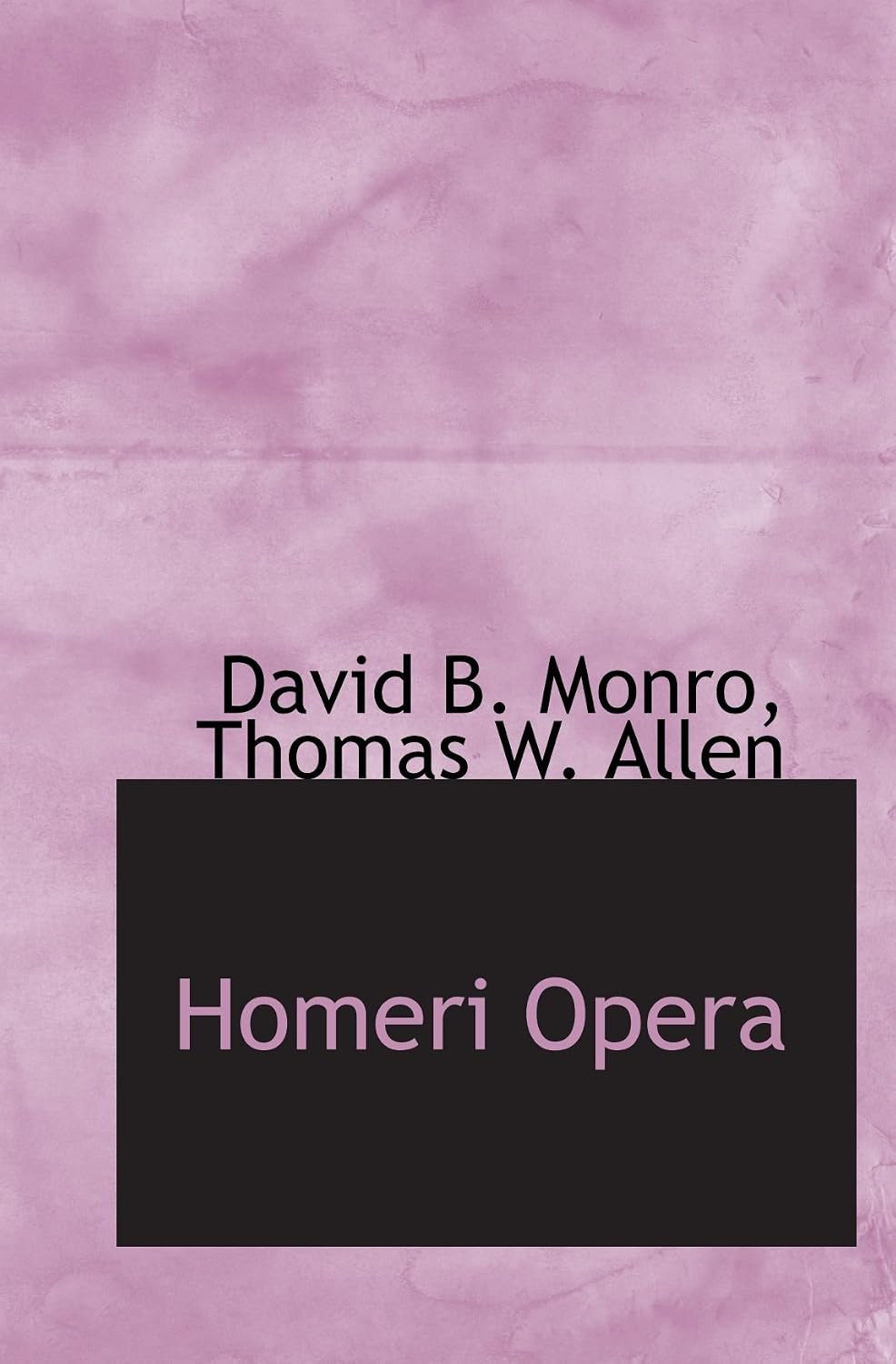 Amazon.com: Homeri Opera (Latin Edition): 9781117442778: Monro, David B ...