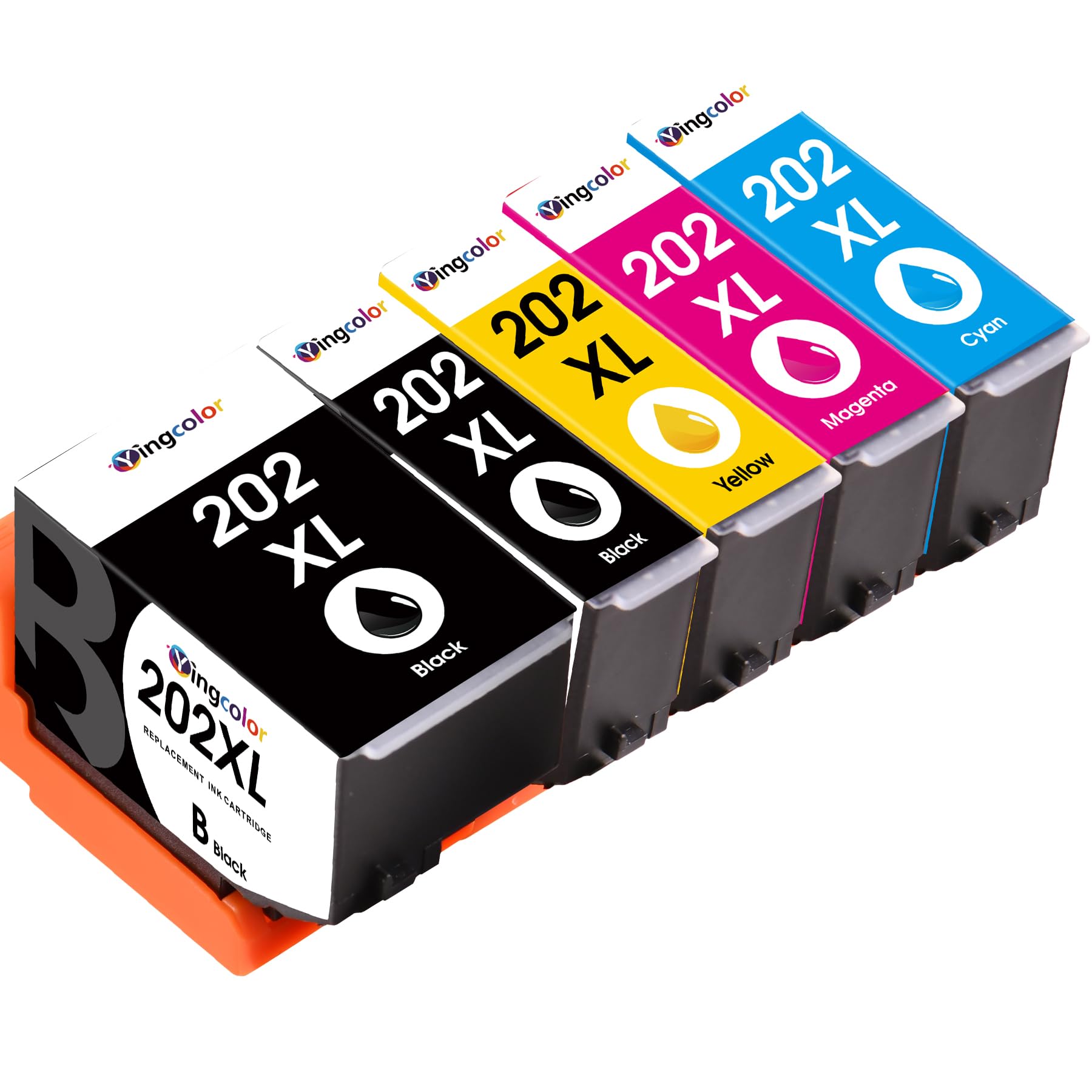 YINGCOLOR 202XL Ink Cartridges Replacement for Epson 202XL 202 XL ...