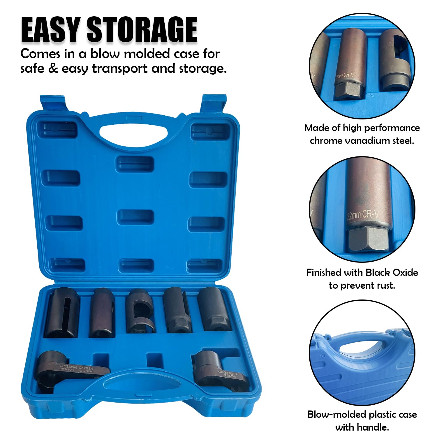 Snapklik.com : Socpuro 7Pcs Oxygen Sensor Socket Wrench Set